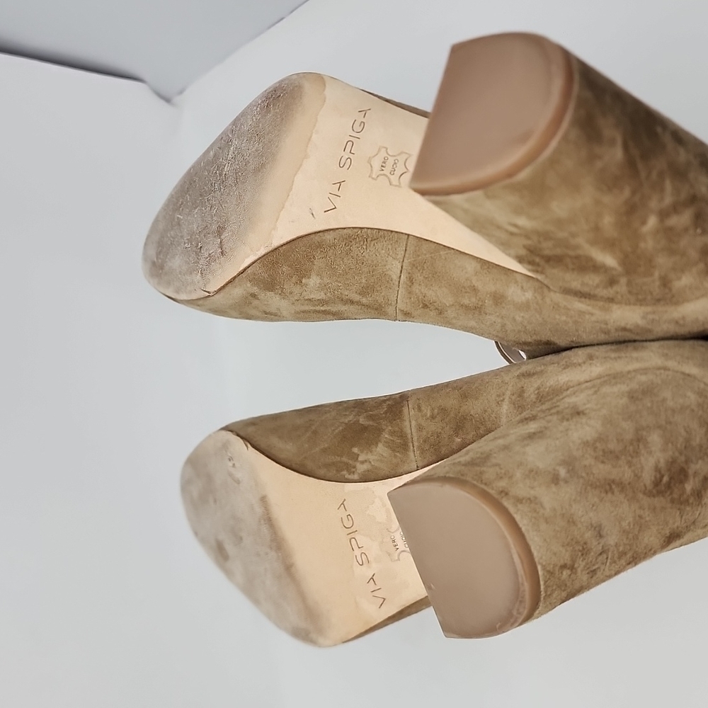 Via Spiga Deanna Block Heel Mary Jane Pumps Tan Color… - Gem